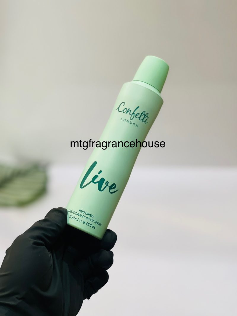 CONFETTI BODY SPRAY 250ML – LIVE – MTG Fragrance House